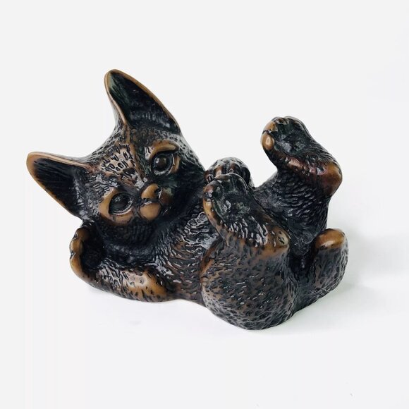 Art | Rare Vintage Whimsical Cat Figurine Roll Over Tummy Up Kitty ...